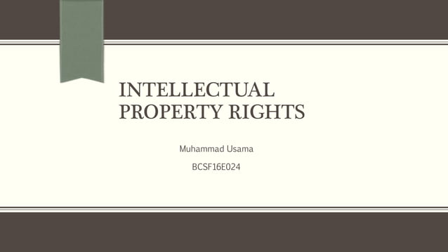 Intellectual property rights | PPT