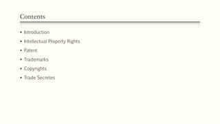 Intellectual property rights | PPTX