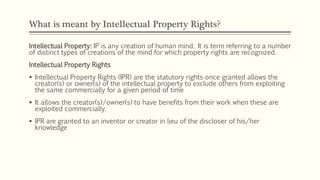 Intellectual property rights | PPTX