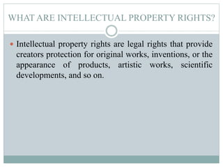 Intellectual Property Rights | PPTX | Business | Business and Finance