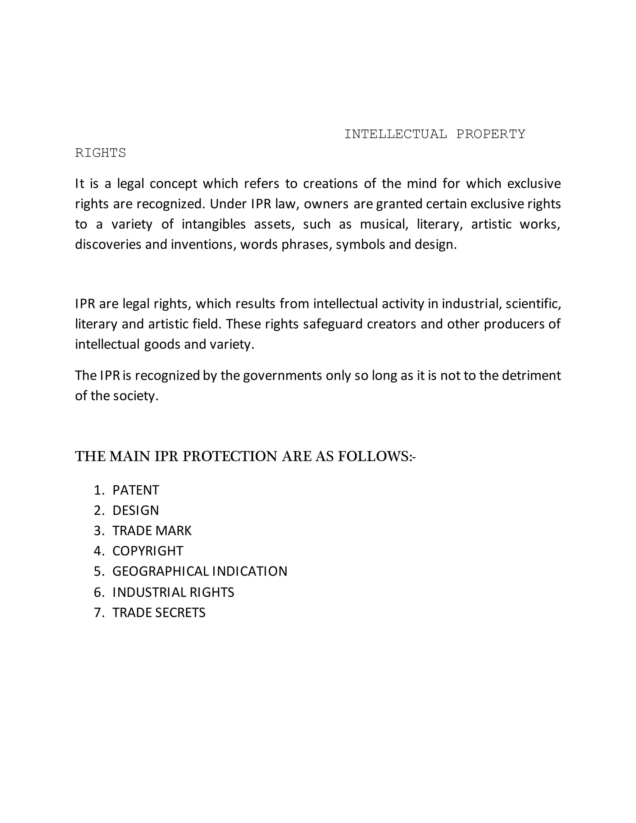 Intellectual property rights | PDF