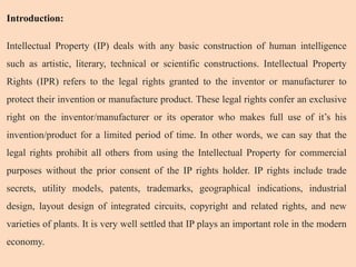 Intellectual property rights | PPTX