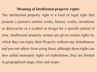 Intellectual property rights | PPTX