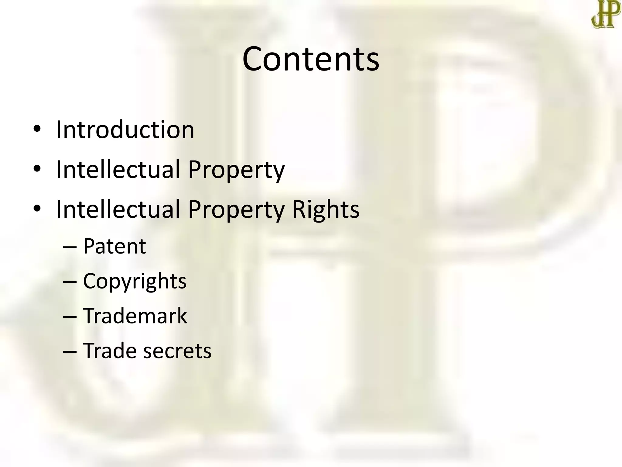 Intellectual property rights | PPTX