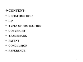 INTELLECTUAL PROPERTY RIGHTS.pptx | Law