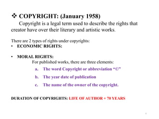 INTELLECTUAL PROPERTY RIGHTS.pptx | Law