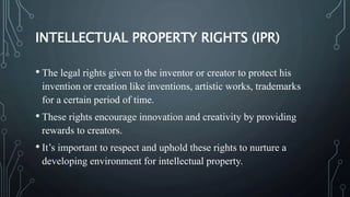 Intellectual property rightsand its types.pptx