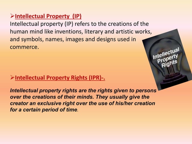 ntellectual property rights (IPR) | PPTX