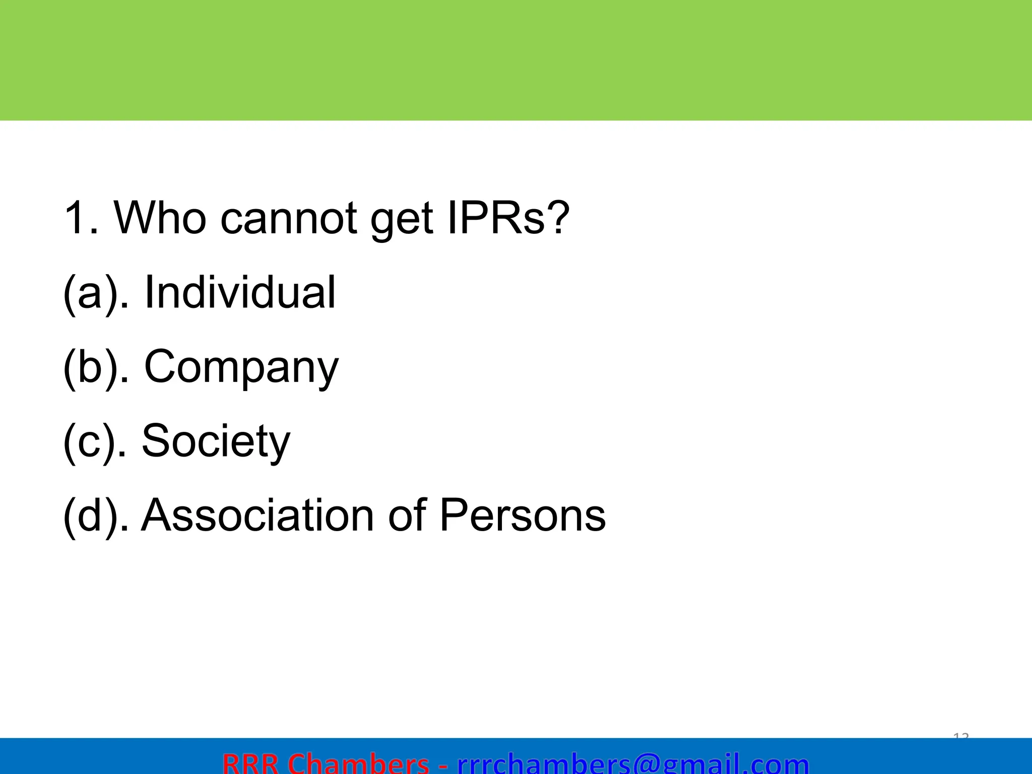 INTELLECTUAL PROPERTY RIGHTS - PPT. pptx | PPT
