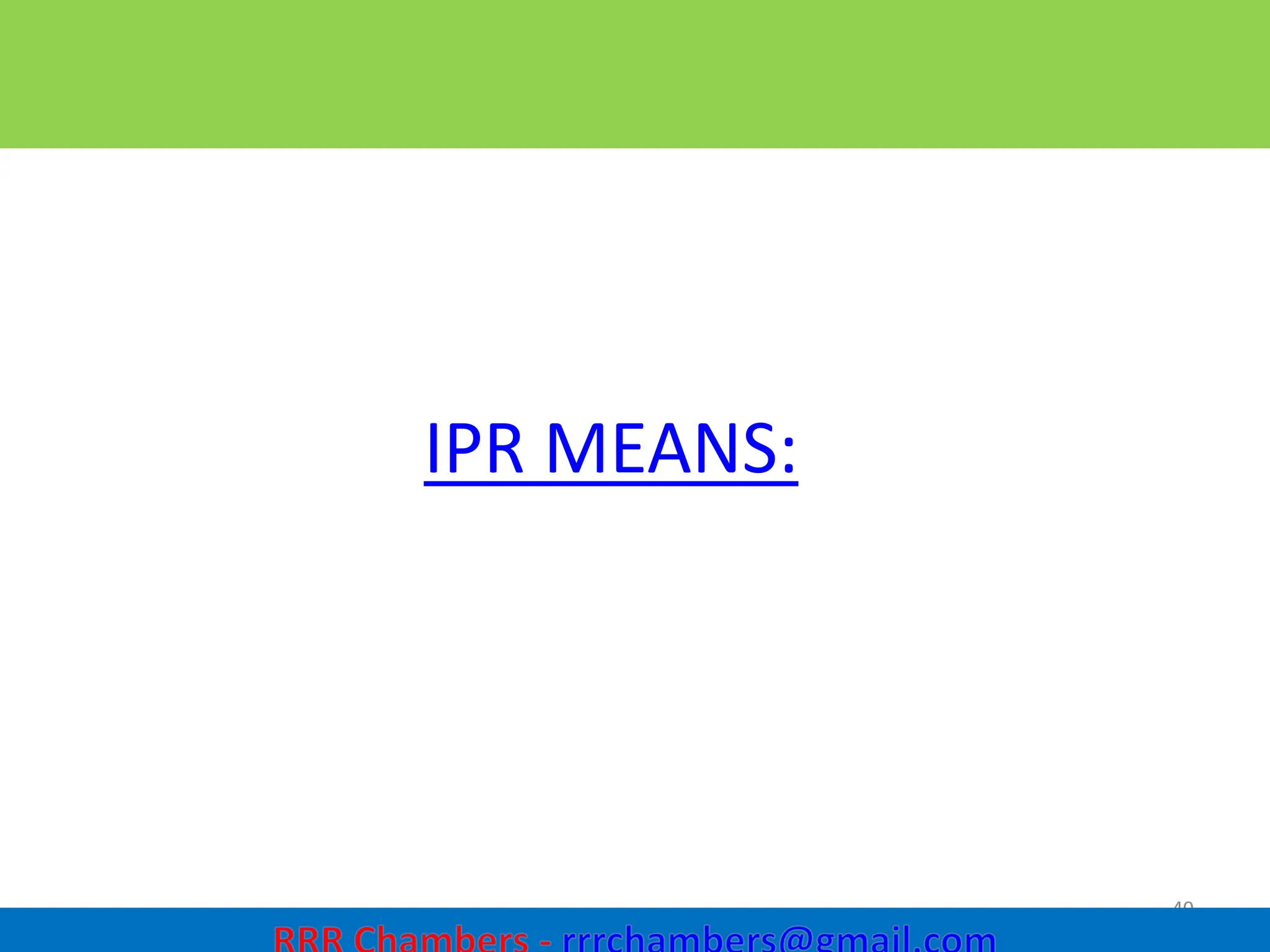 INTELLECTUAL PROPERTY RIGHTS - PPT. pptx | PPT