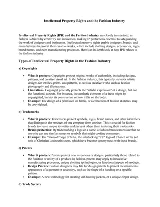 Intellectual Property Rights and the Fashion Industry (1).docx