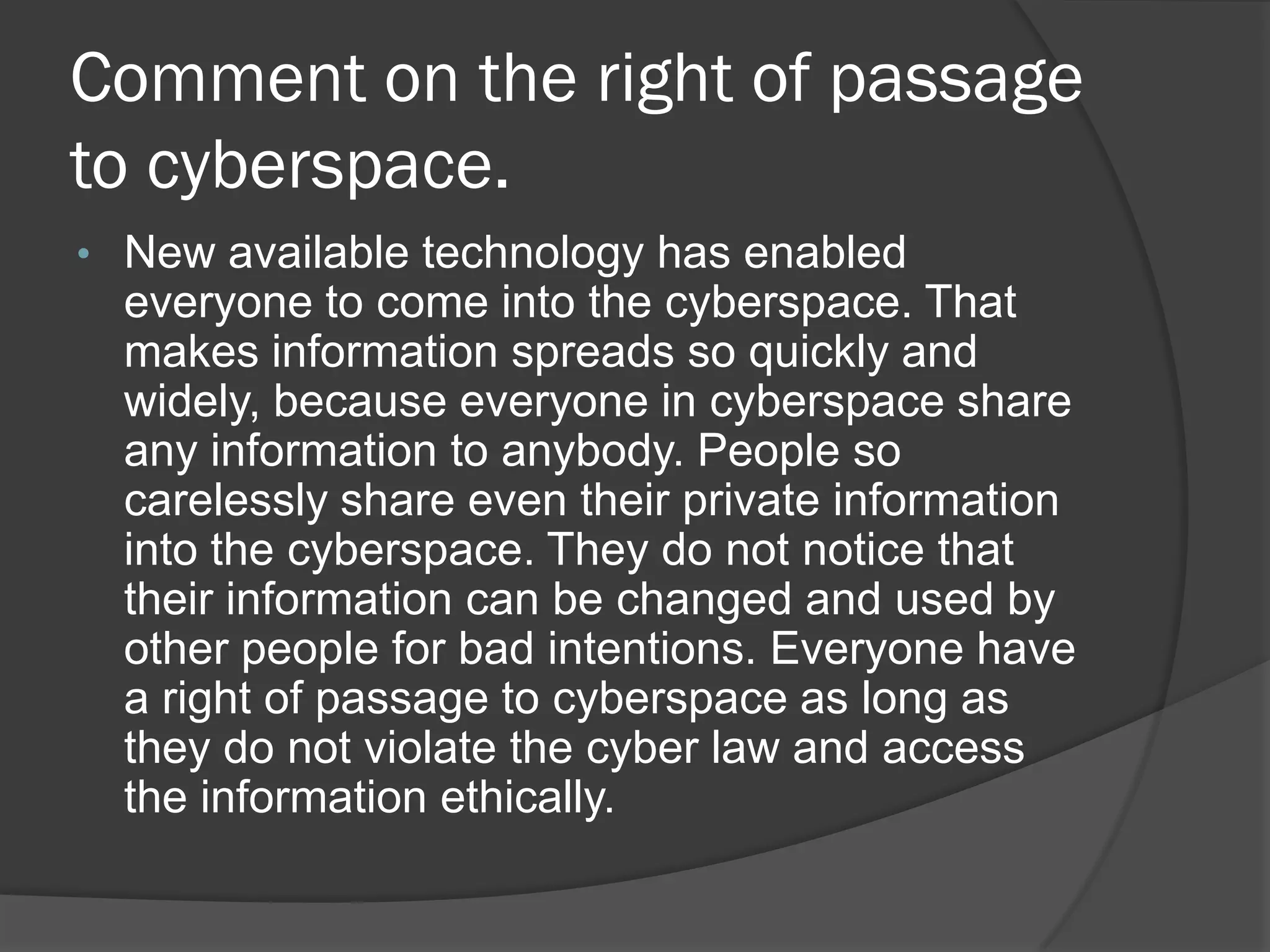 Intellectual property rights in cyberspace | PPTX