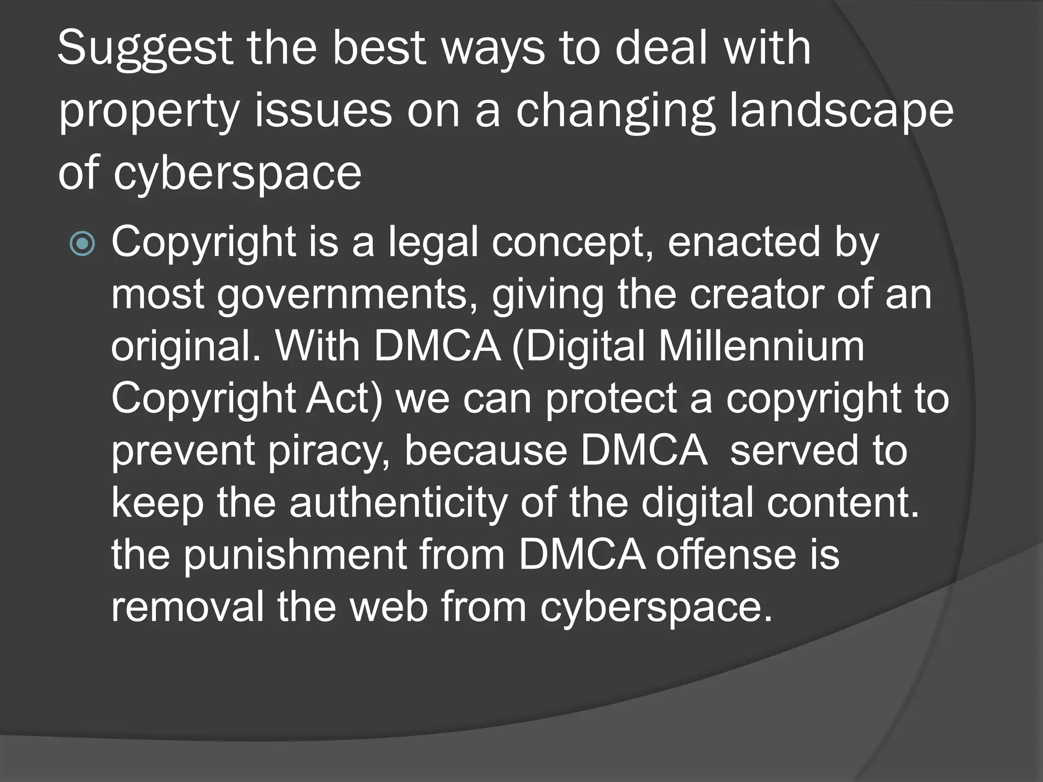 Intellectual property rights in cyberspace | PPTX