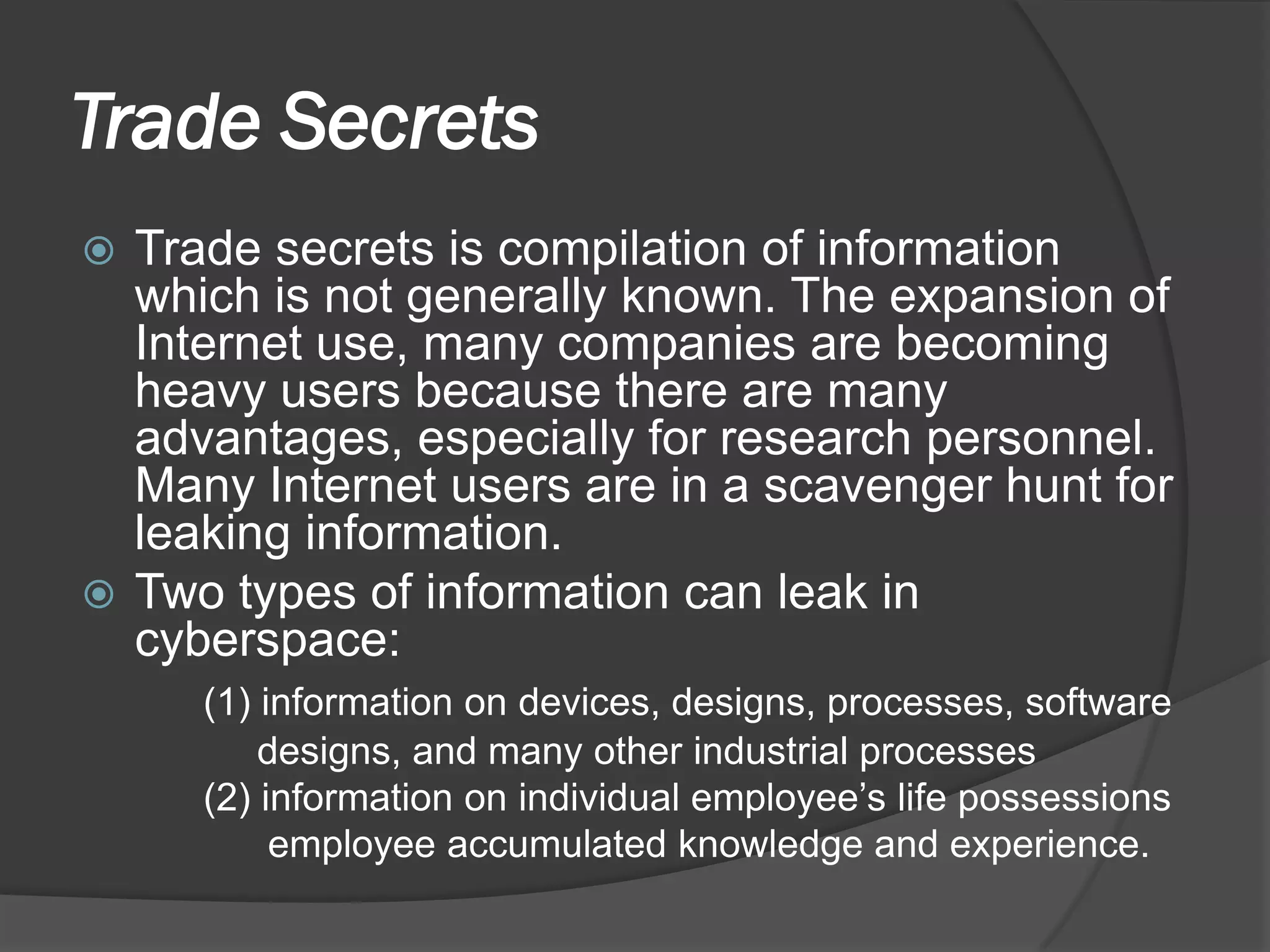 Intellectual property rights in cyberspace | PPTX