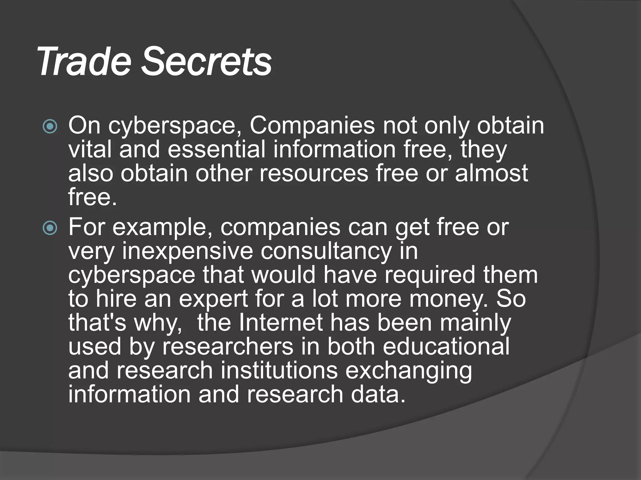 Intellectual property rights in cyberspace | PPTX