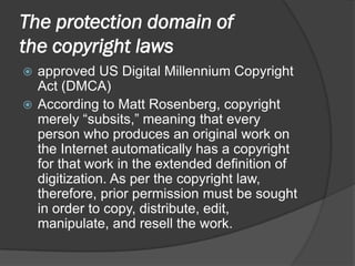 Intellectual property rights in cyberspace | PPTX