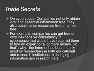 Intellectual property rights in cyberspace | PPTX