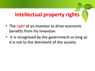 Intellectual property rights(ipr) | PPTX