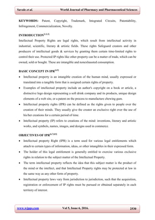 Intellectual property rights (IPR) | PDF