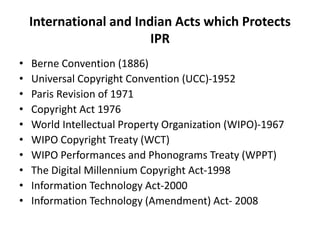 Intellectual property rights (IPR) | PPTX