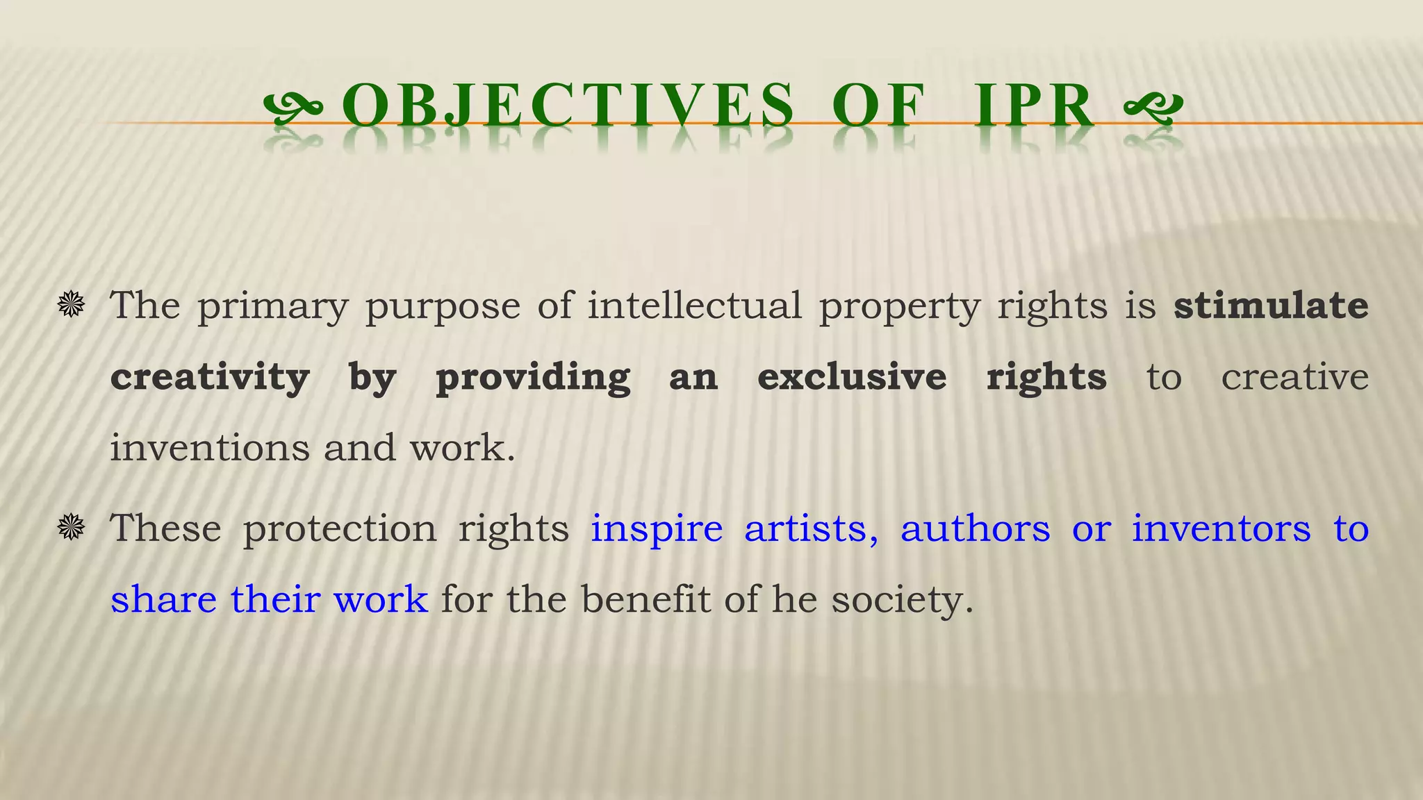 Intellectual property rights (ipr) | PPTX