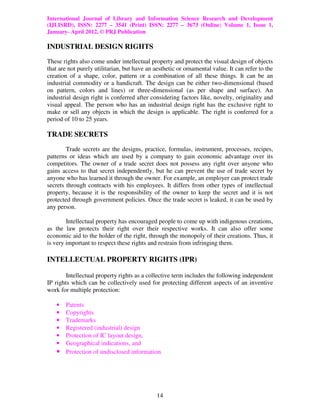 Intellectual property rights (ipr) in | PDF