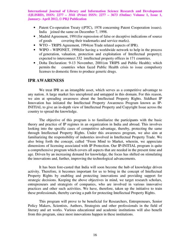 Intellectual property rights (ipr) in | PDF | Databases | Computer ...