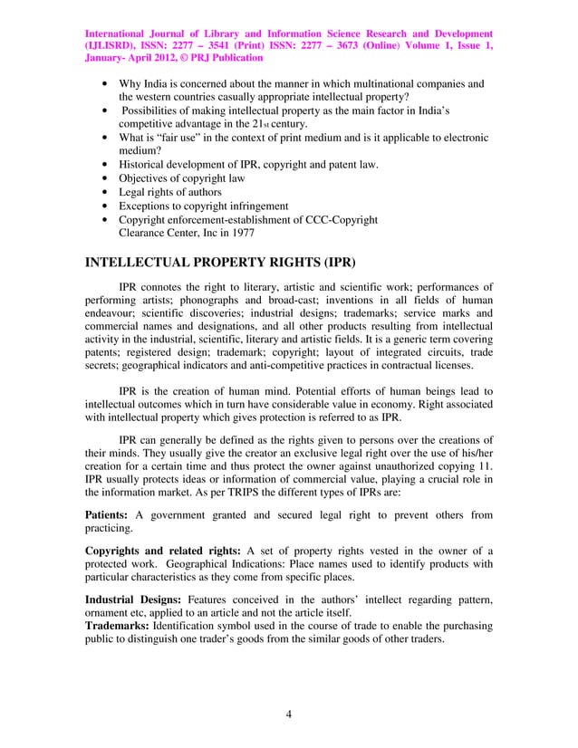 Intellectual property rights (ipr) in | PDF | Databases | Computer ...