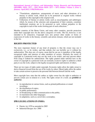 Intellectual property rights (ipr) in | PDF