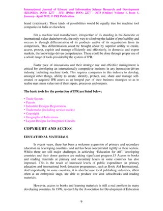 Intellectual property rights (ipr) in | PDF