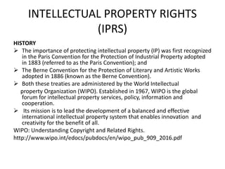 Intellectual property rights (iprs) | PPTX