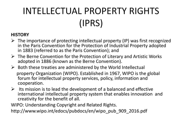 Intellectual property rights (iprs) | PPT