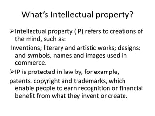 Intellectual property rights (iprs) | PPTX