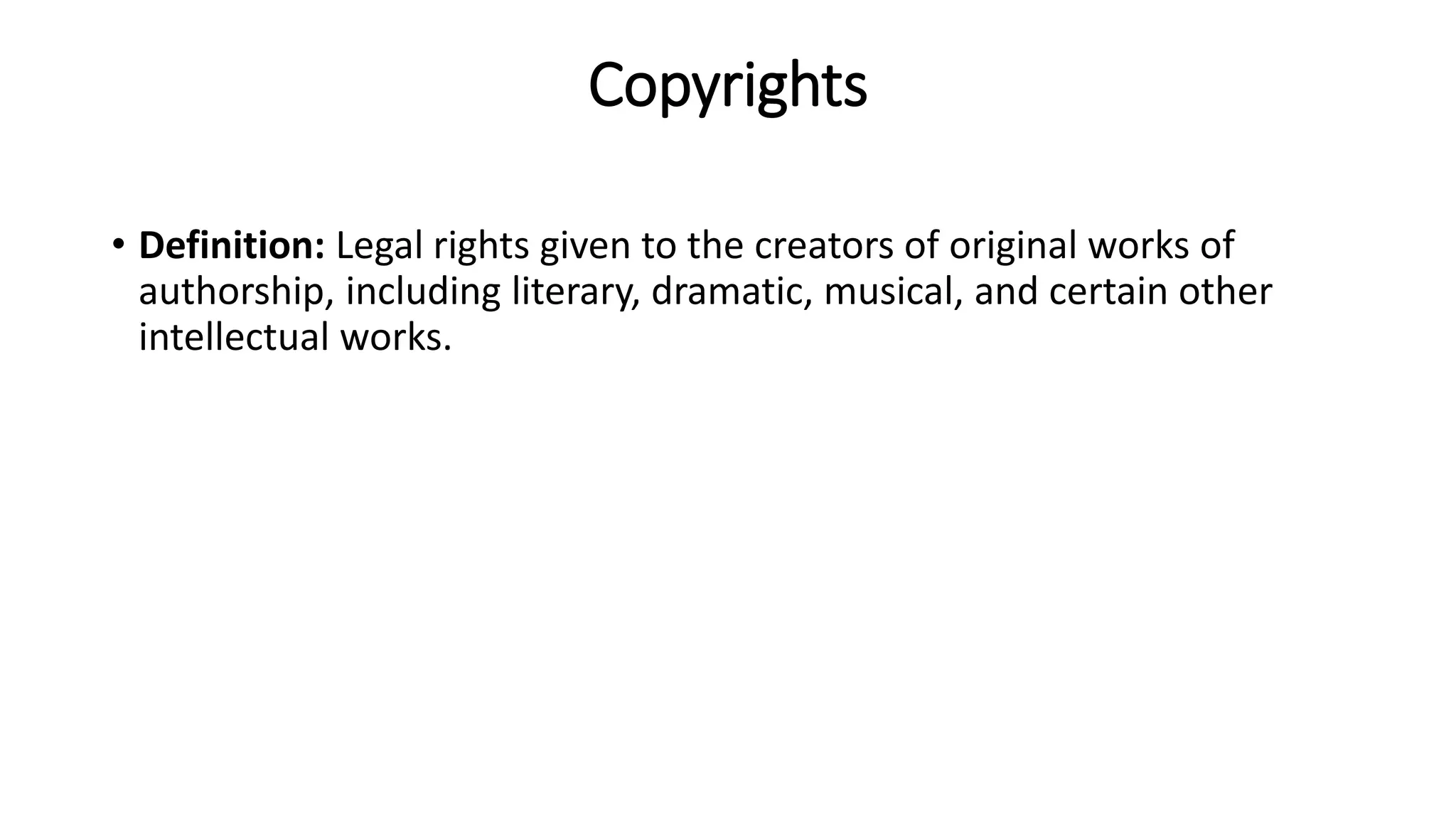 Intellectual Property Rights powerpoint presentation for May Kibera ...