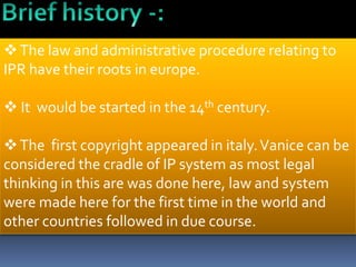 intellectual property rights : An overview | PPTX