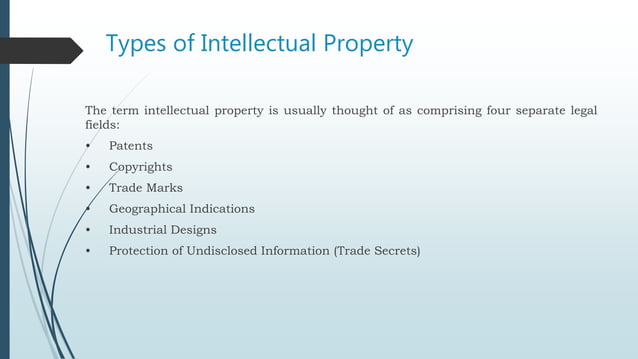 Intellectual property rights | PPTX | Law