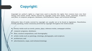 Intellectual property rights | PPTX