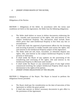 INTELLECTUAL PROPERTY SALE AGREEMENT | PDF
