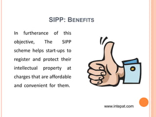 Intellectual property scheme for startups in india | PPTX