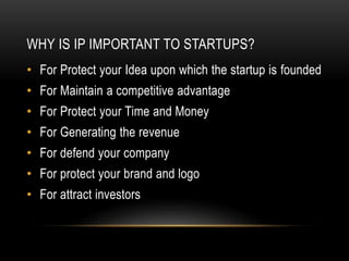 Intellectual property strategies for startups | PPT