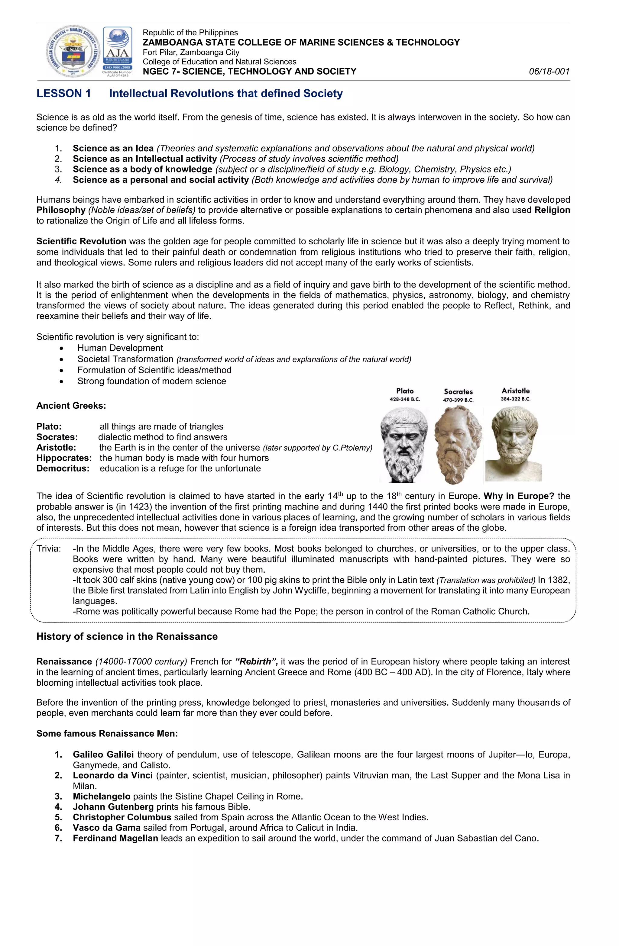 Intellectual revolutions | PDF