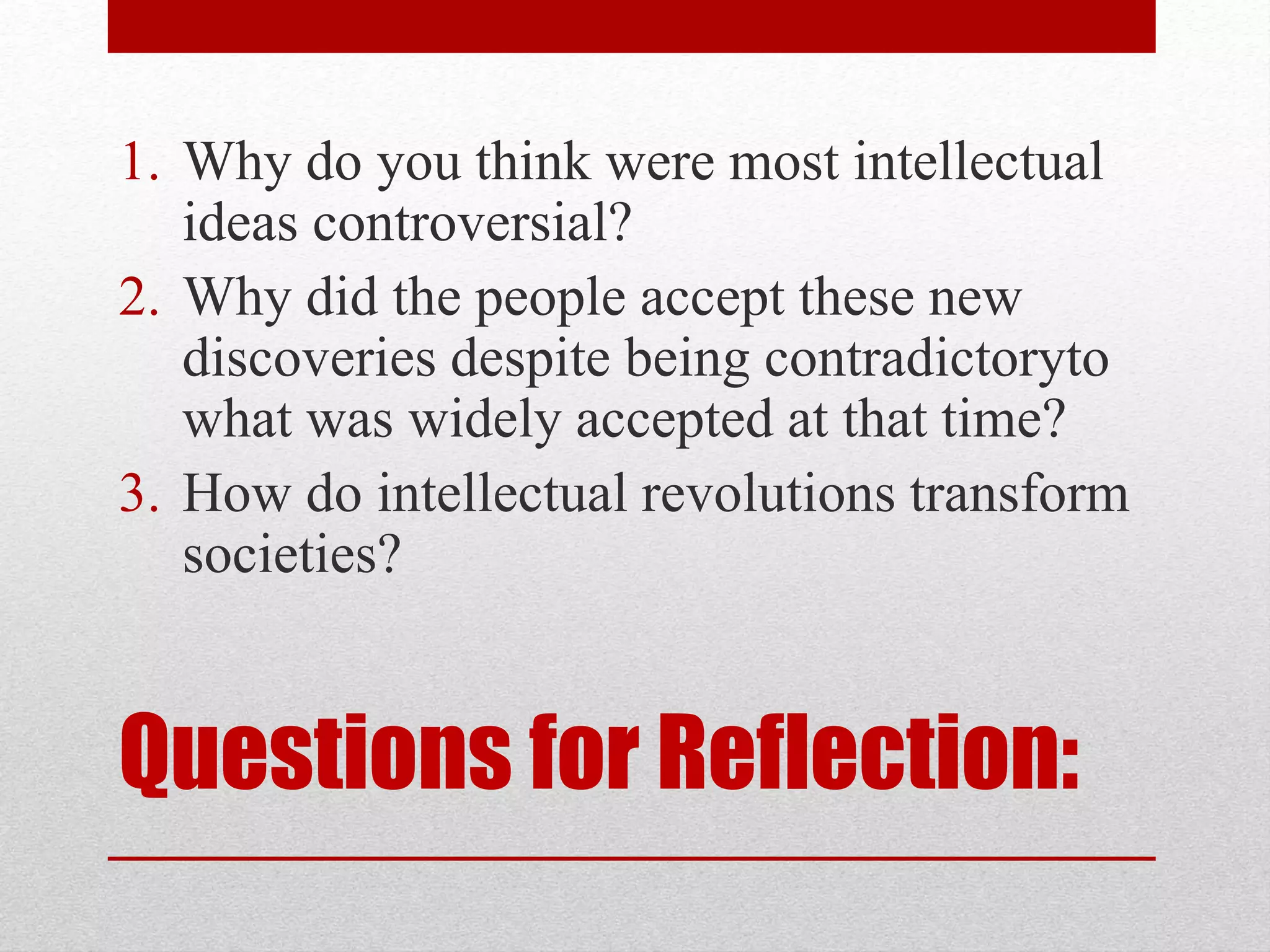 Intellectual Revolutions | PPTX