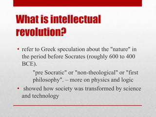 Intellectual Revolutions | PPTX