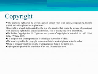 Intellectual rights ppt | PPT