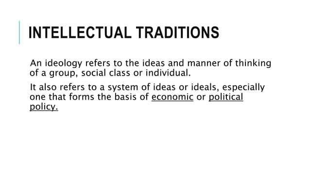 Intellectual traditions - Caribbean Studies | PPTX