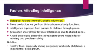 Understanding Intelligence: Concepts, Theories, and Types | PPTX