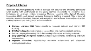 Intellegent_Document_Analysis using machine learning | PPT