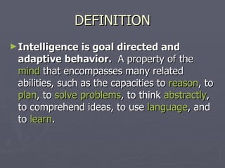 Intelligence | PPT