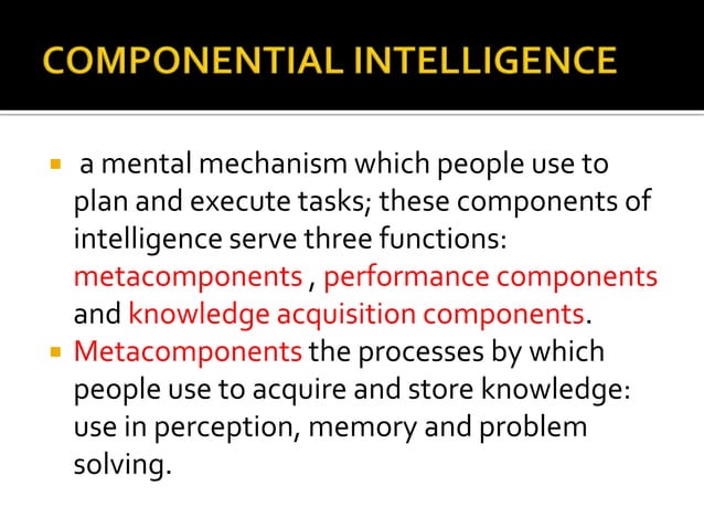 Intelligence | PPT