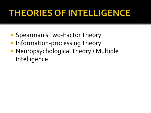 Intelligence | PPT